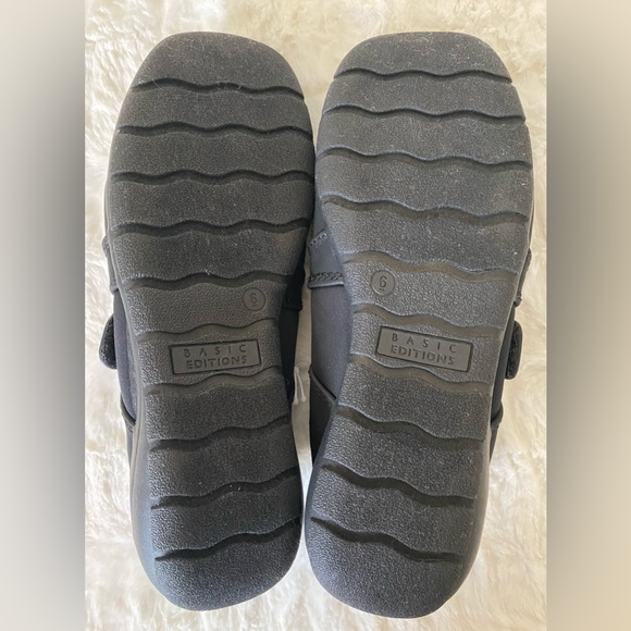 Basic Editions | Shoes | Basic Editions Mandi Black Slipon Mary Jane Sneakers Shoes Sz 6 | Poshmark